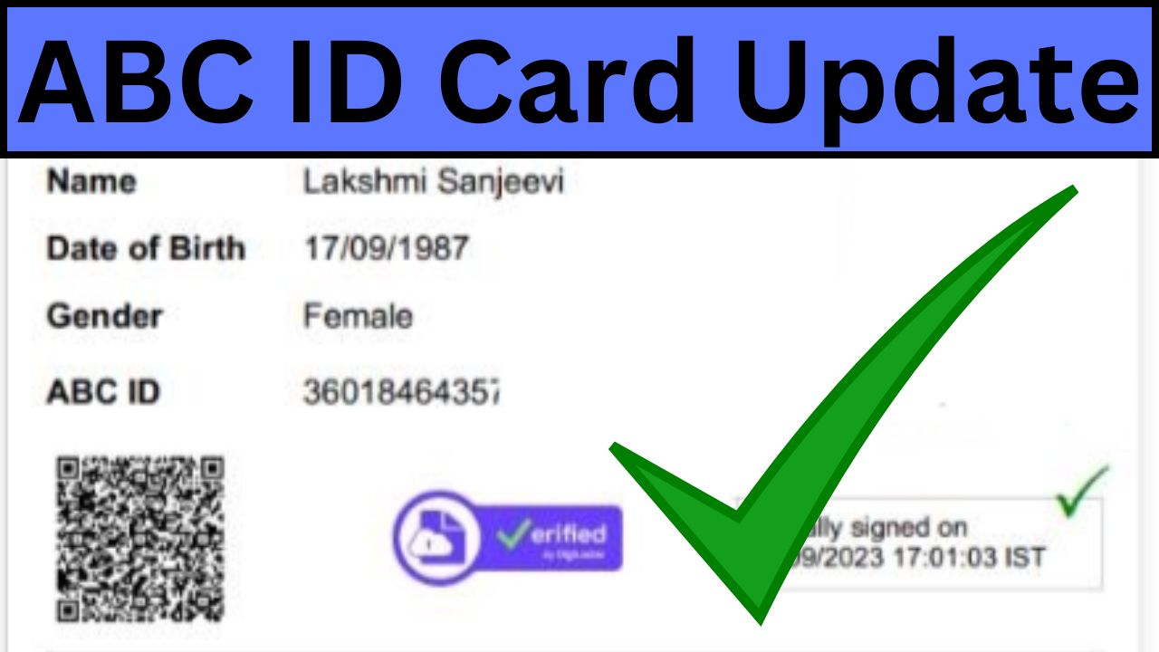 ABC ID Card Update- Name, Gender, DOB, Institute - ABC ID Card